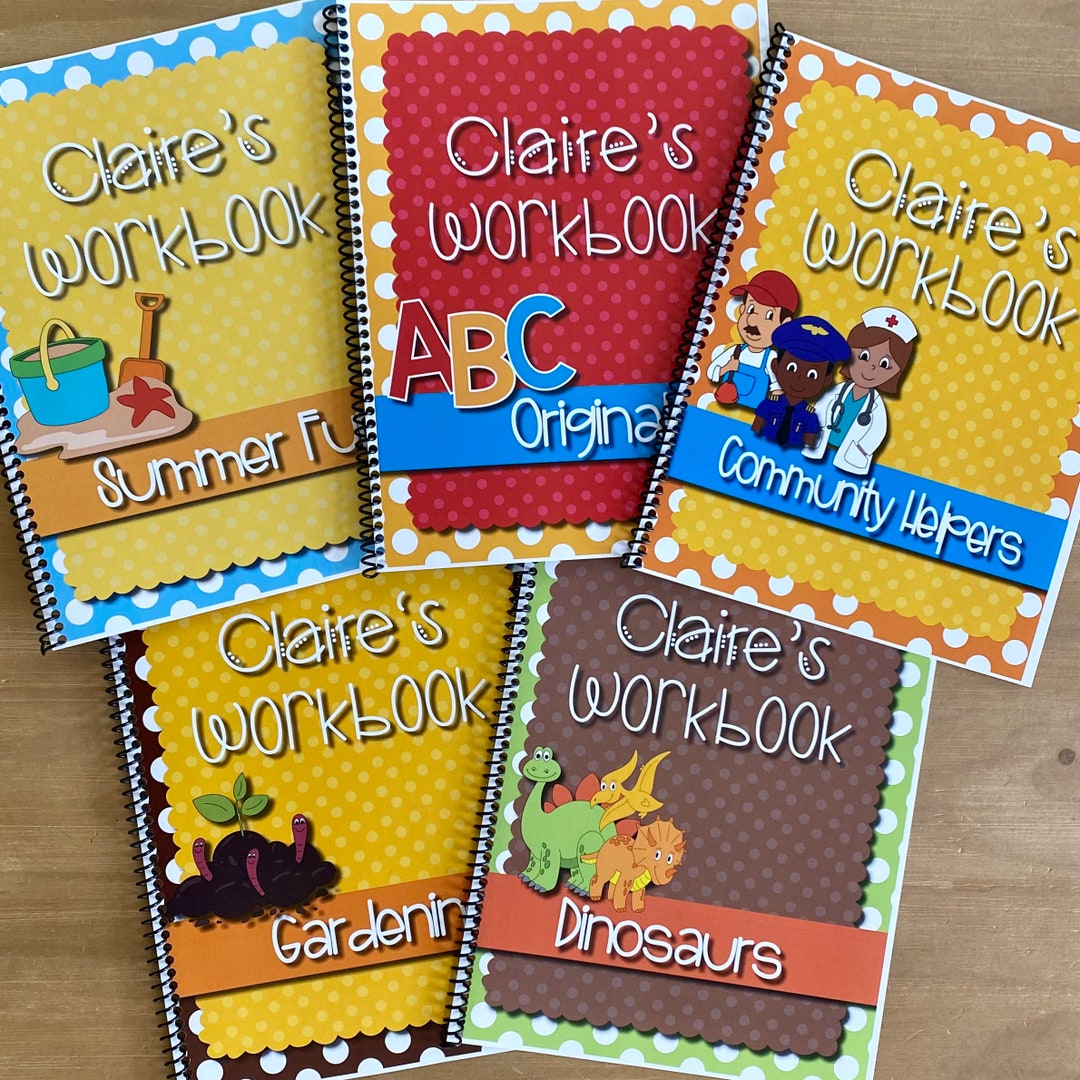 Personalized Preschool Workbook, Alphabet Number Practice, Activity ...