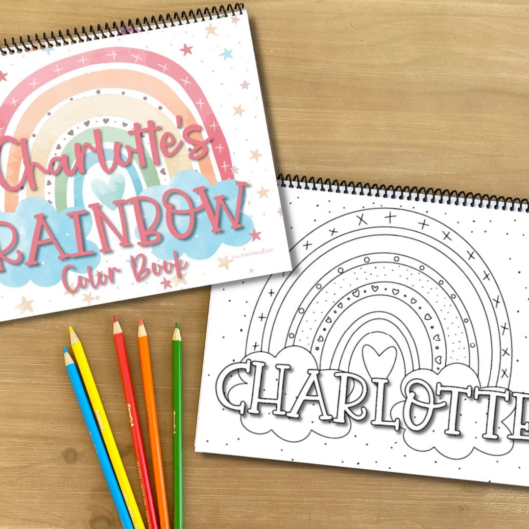 Personalized Rainbow Color Book, Girls Gift for Christmas/stocking ...