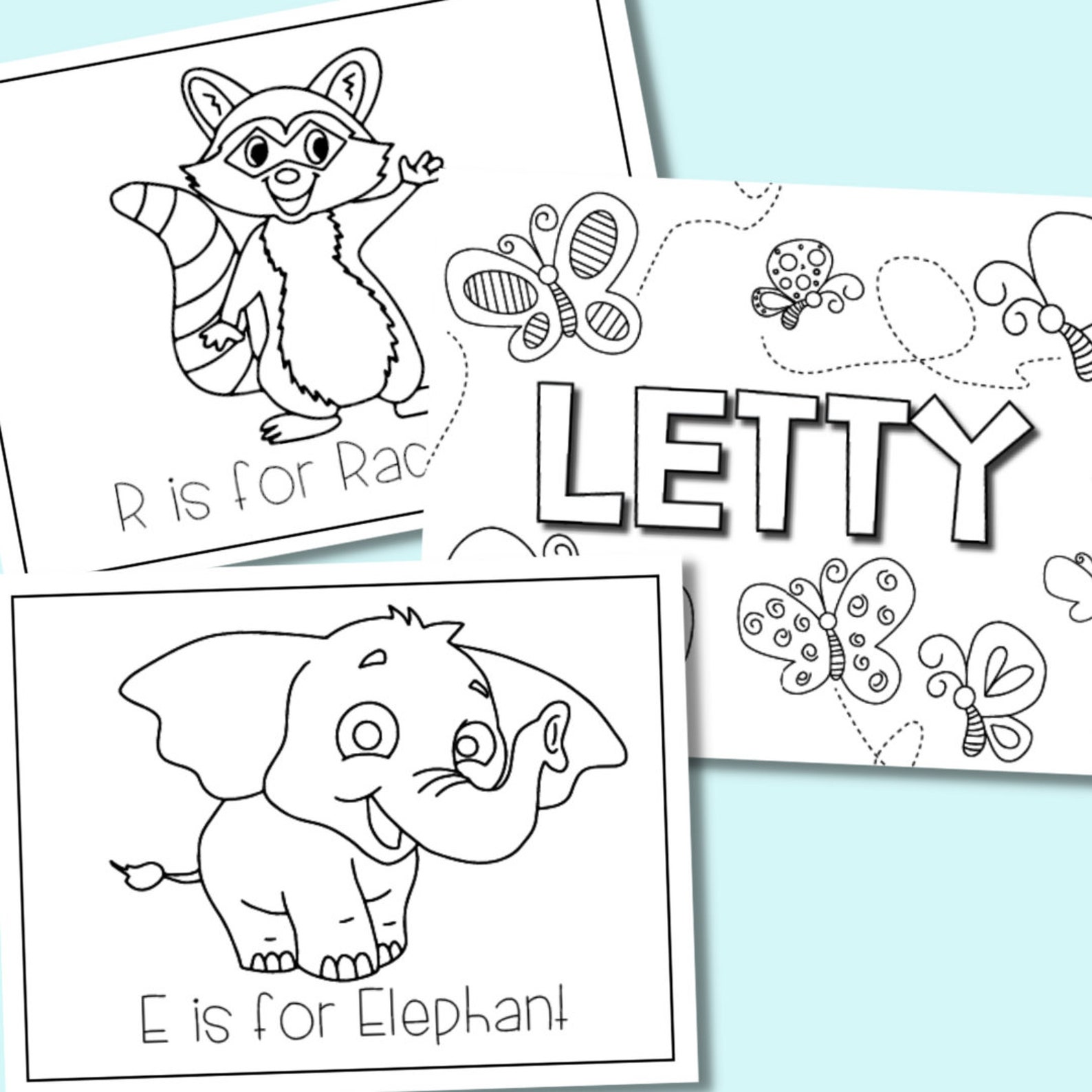 Custom Children's Color Book Full Size Large Coloring - Etsy