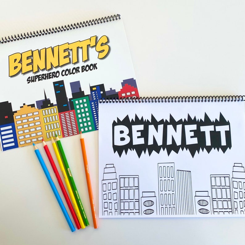 Custom Children's Color Book Full Size Large Coloring - Etsy