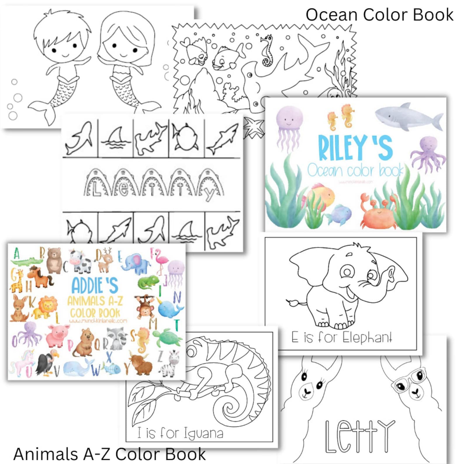 Custom Children's Color Book Personalized Kids Gift Large Coloring Book ...