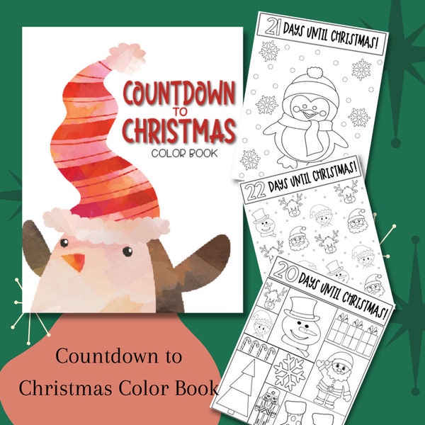 Christmas Countdown Coloring - Etsy