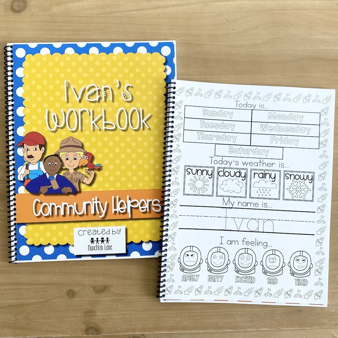 Community Helpers Preschool Workbook – Letters, Numbers, Skills - Etsy