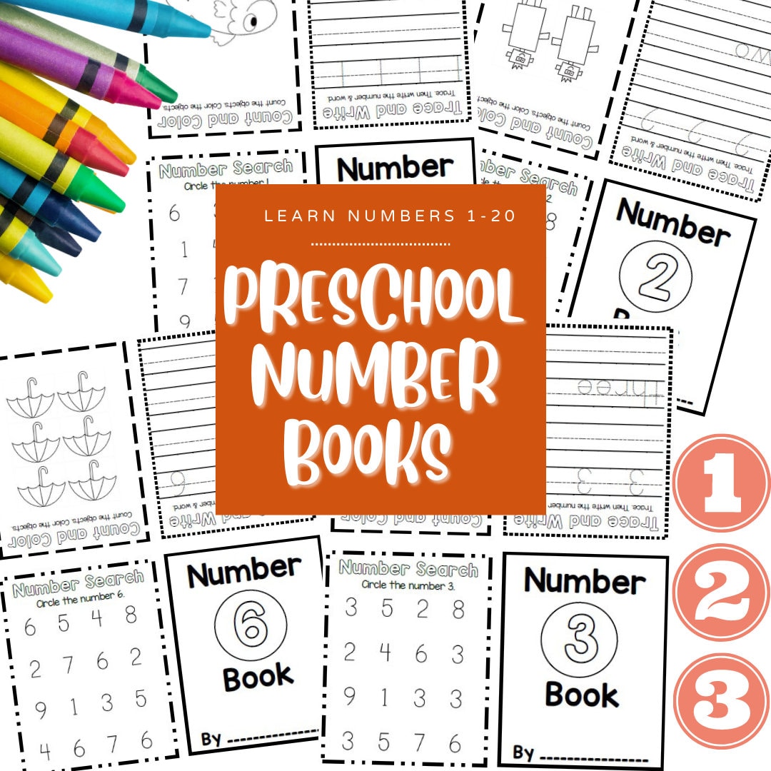 Printable Preschool and Toddler Number Books for Homeschool and ...