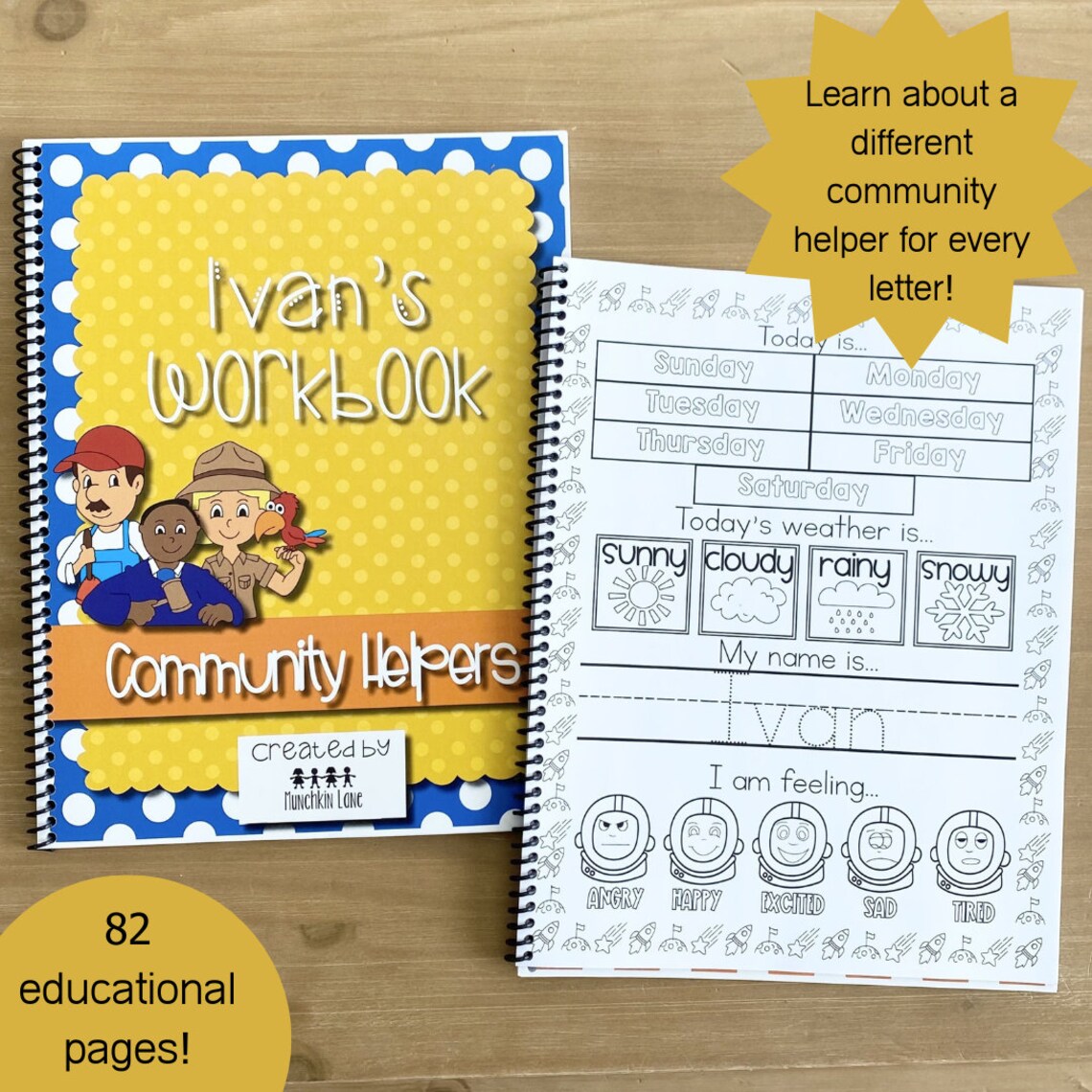 Community Helpers Preschool Workbook – Letters, Numbers, Skills - Etsy