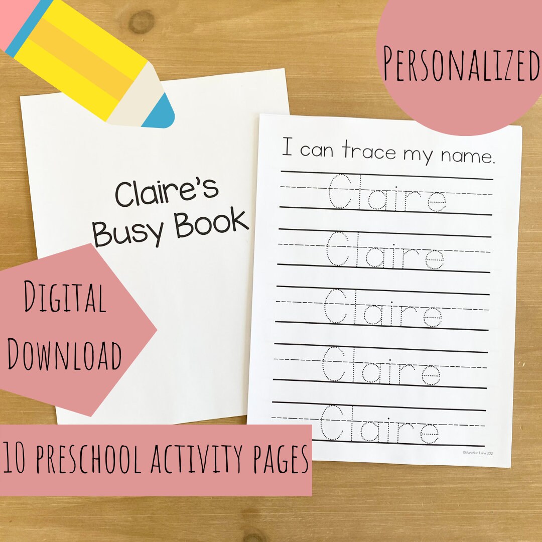 Digital Busy Book - Toddler Worksheets - Preschool Activity - PDF Busy ...