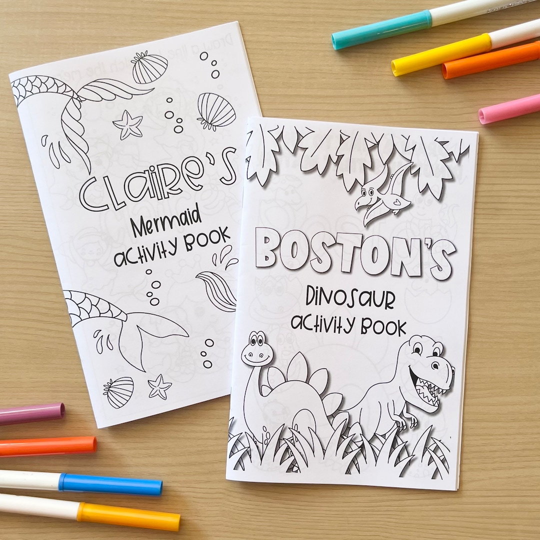Fun Personalized Kids Activity Book - Party Favors for Birthday Parties ...