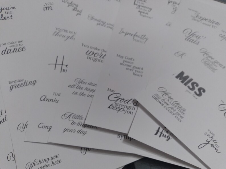 Card Sentiments: Printable Phrases for DIY Cards (15 PDF) - Etsy