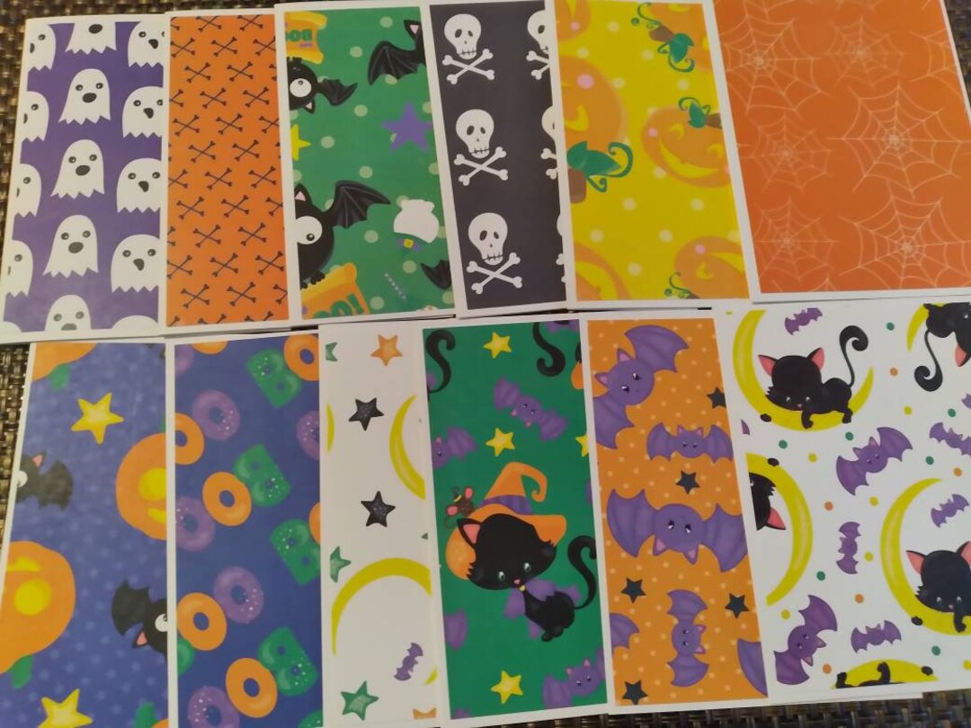 12 Halloween Cards, Blank Handmade Greeting Cards, Notecards, Bulk ...