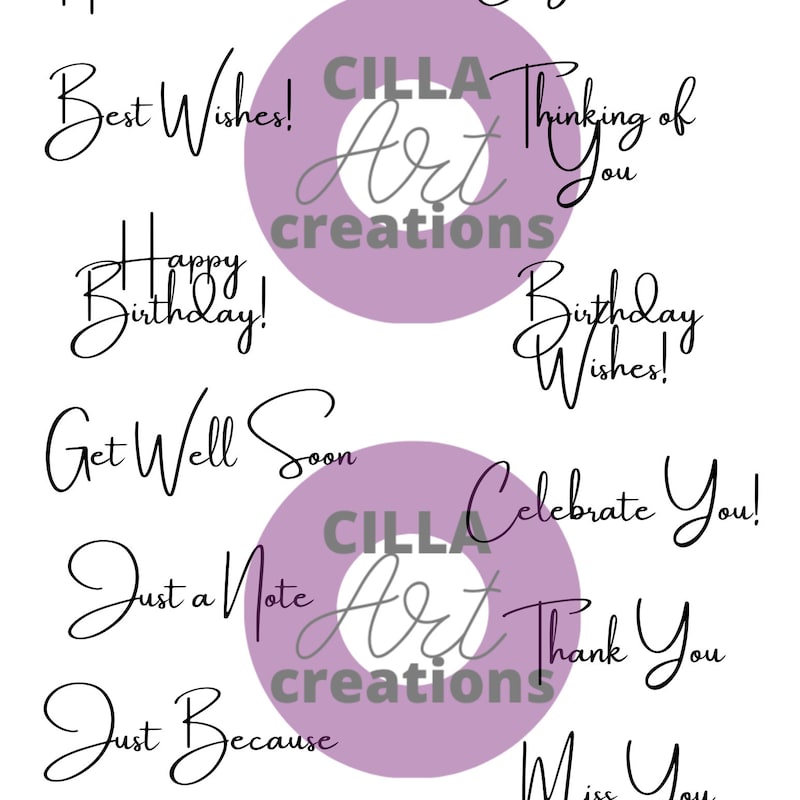 Sentiment Stickers for Cards - Etsy UK