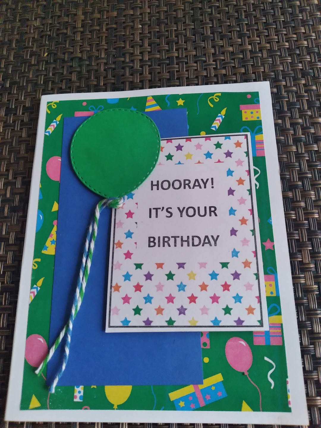 Happy Birthday Card, Handmade Paper Greeting Card, Note Card, Gender ...