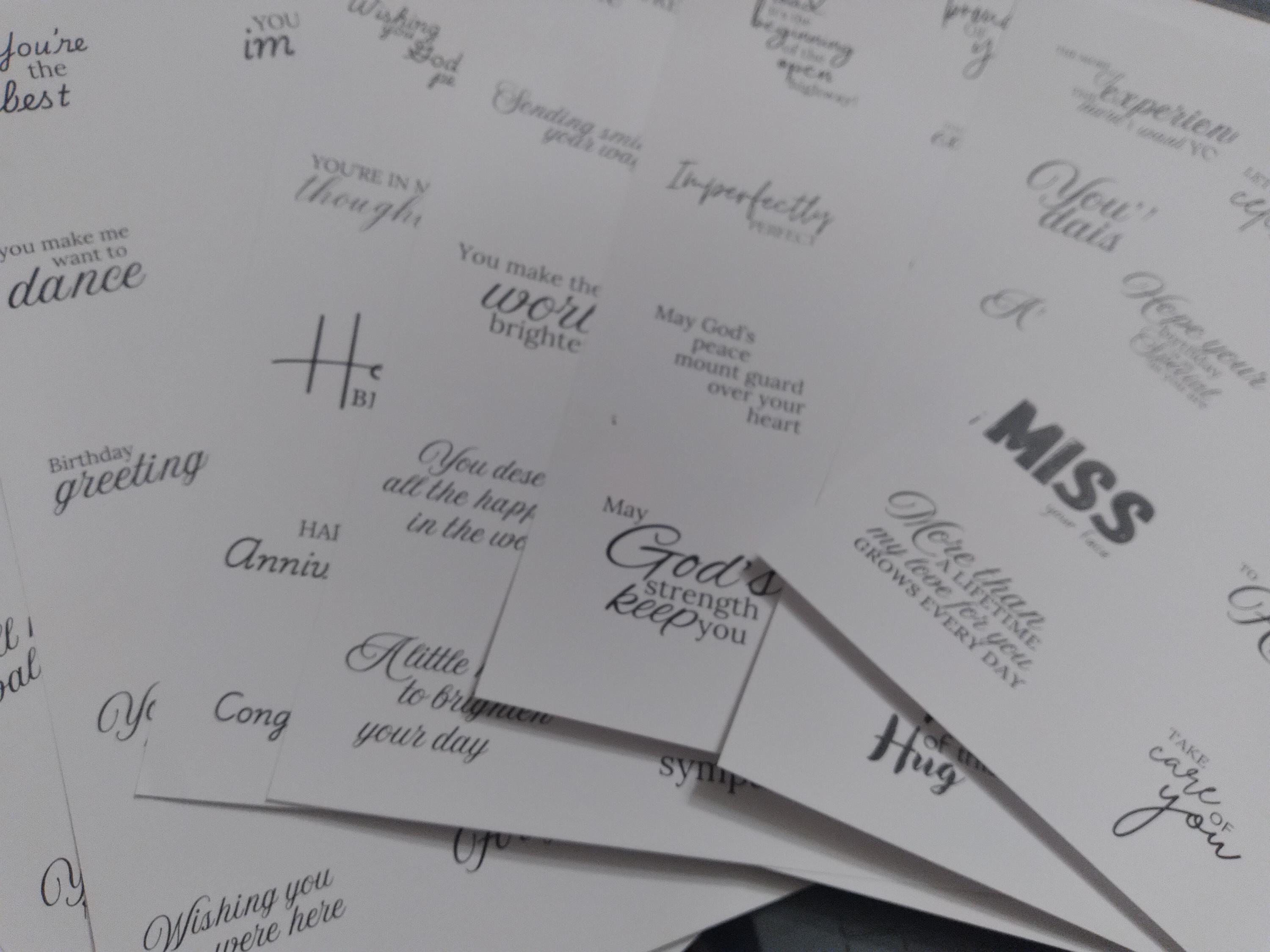 Printable Card Sentiments - Versatile Phrases for Handmade Greetings - Etsy