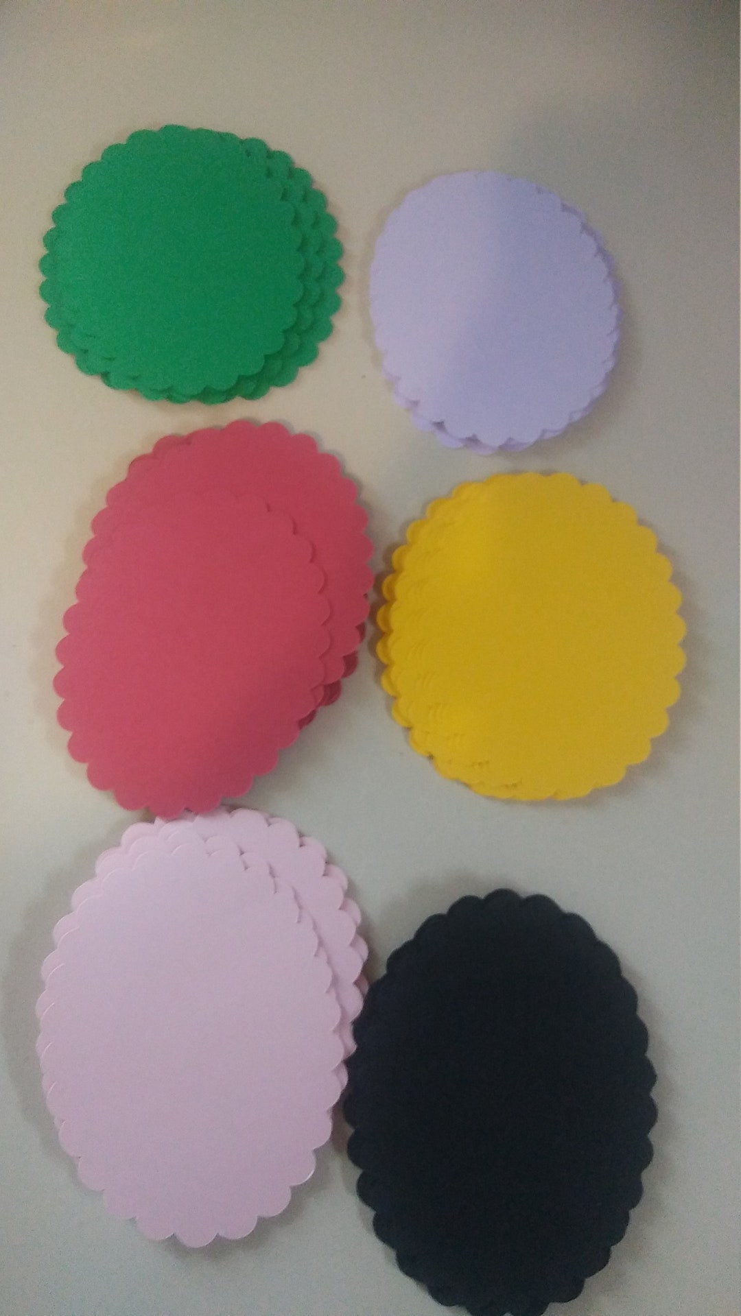 Scalloped Oval Die Cut Shapes, Die Cut for Card Making, Scrapbooking ...