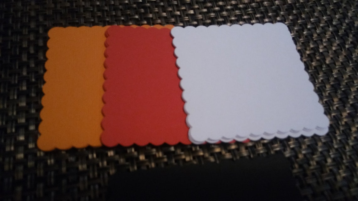 Scalloped Square Die Cut Shapes Die Cut for Card Making - Etsy