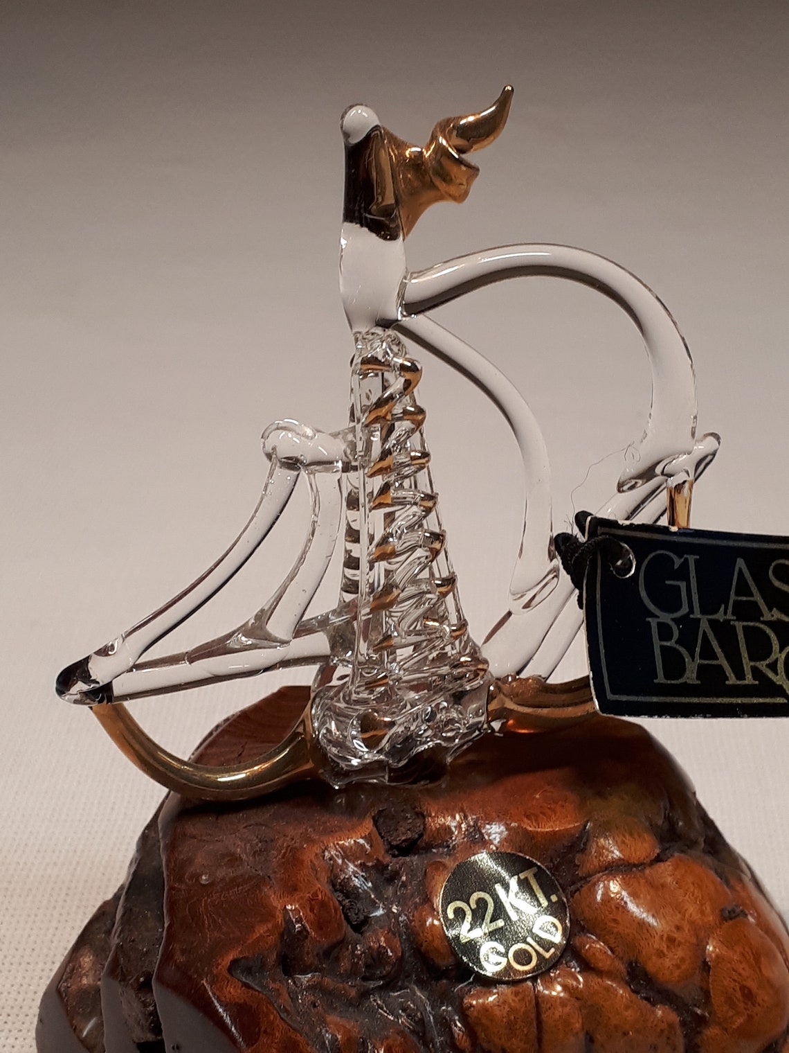 Glass Baron Hand Blown Glass Sailboat Vessel Ship 22kt Gold - Etsy