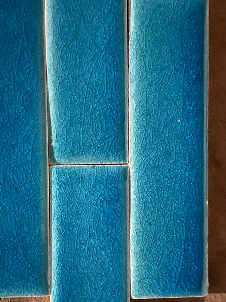 Victorian Fireplace Tile 1.5 X 6 in Color Sr- 106 Firozi Blue ...