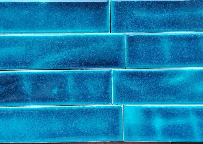 Victorian Fireplace Tile 1.5 X 6 in Color SR- 307 Deep Ocean Blue ...