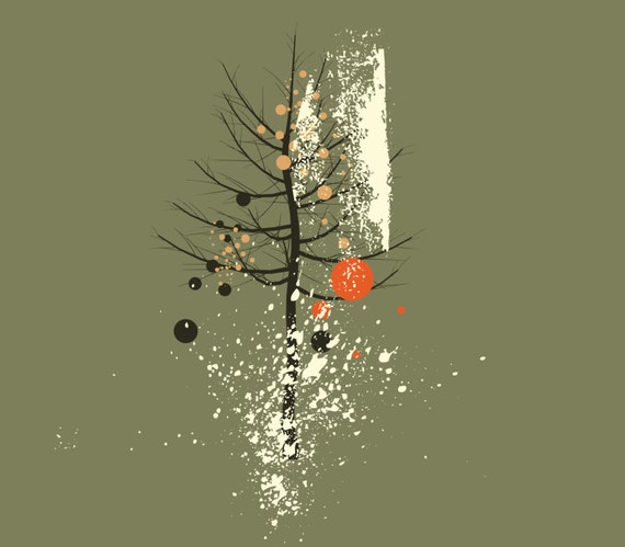 Tree Art Nature Forest Art Wall Art Poster Green Art | Etsy