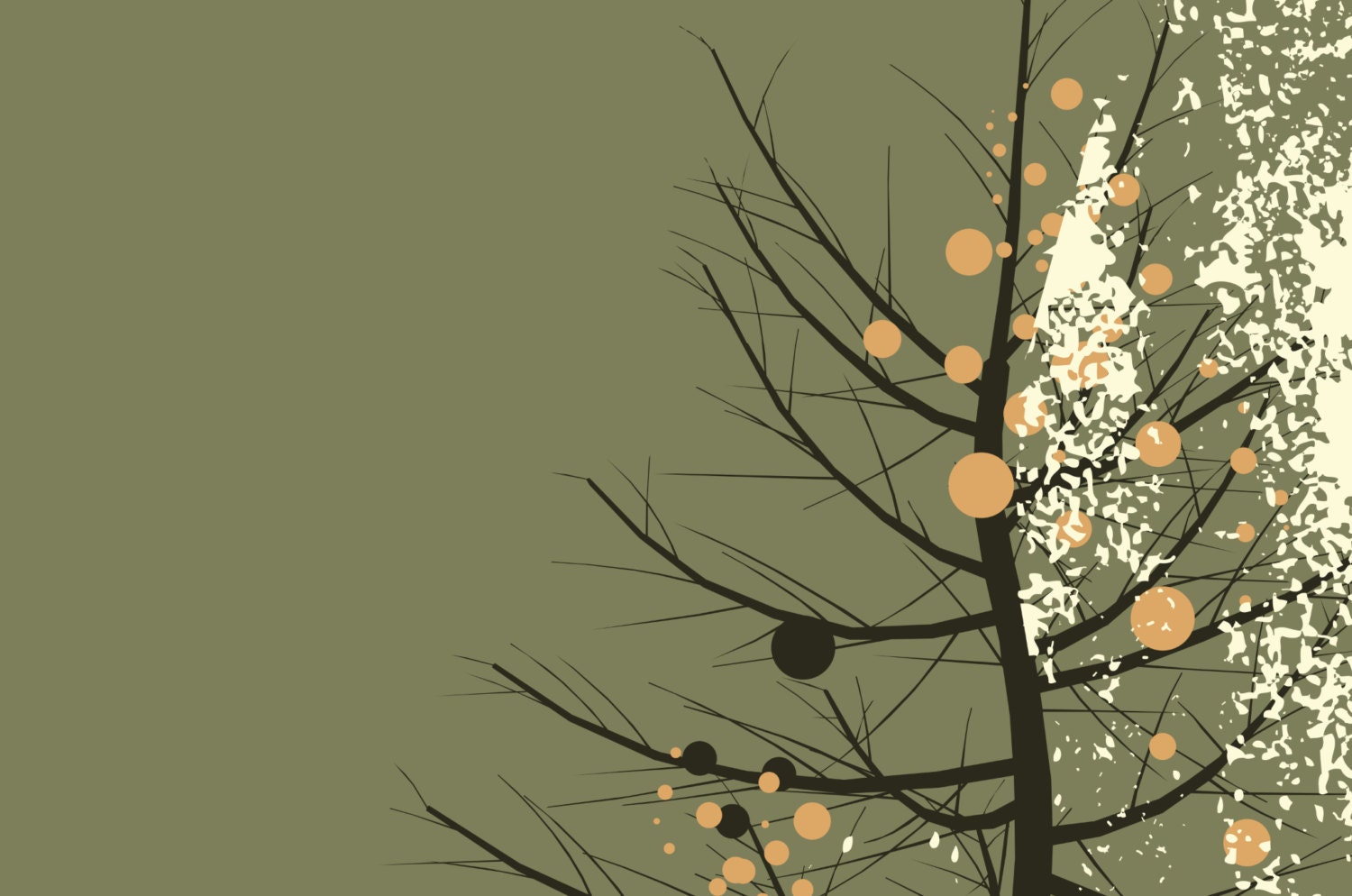 Tree Art, Nature, Forest Art, Wall Art, Poster, Green Art, Green ...