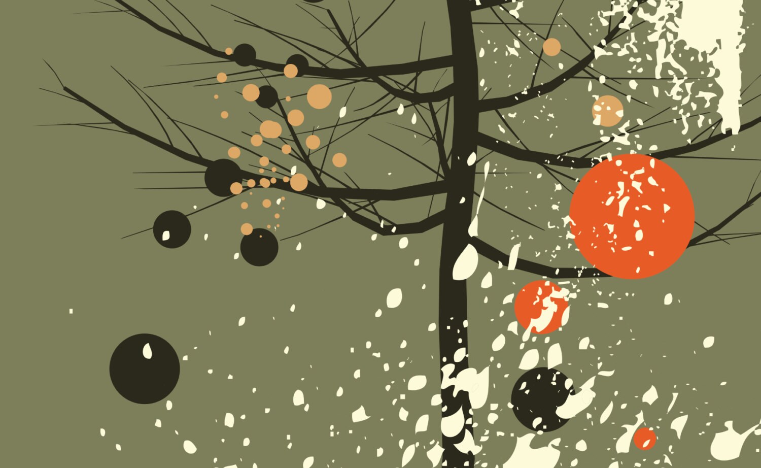 Tree Art, Nature, Forest Art, Wall Art, Poster, Green Art, Green ...