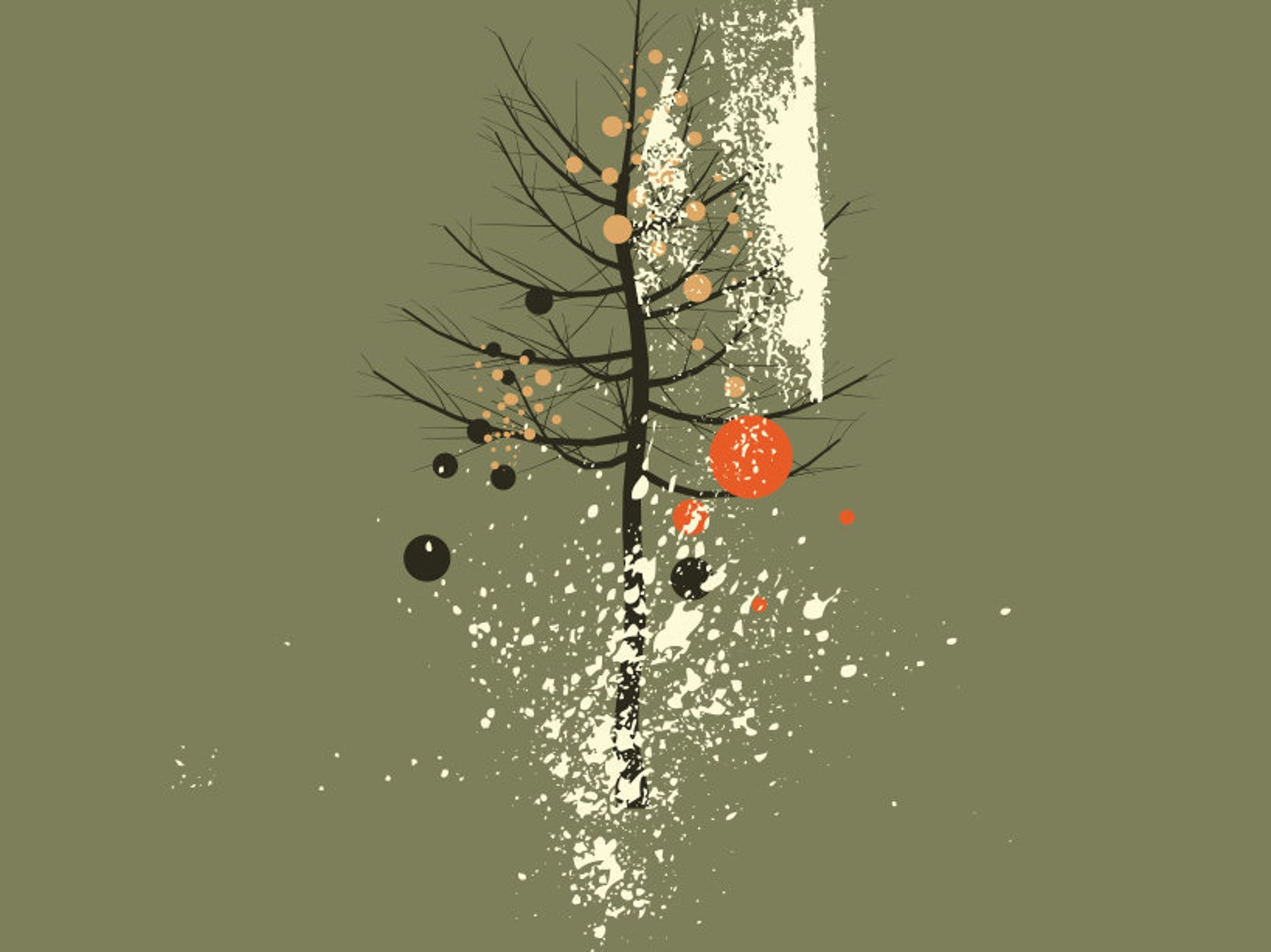 Tree Art, Nature, Forest Art, Wall Art, Poster, Green Art, Green ...