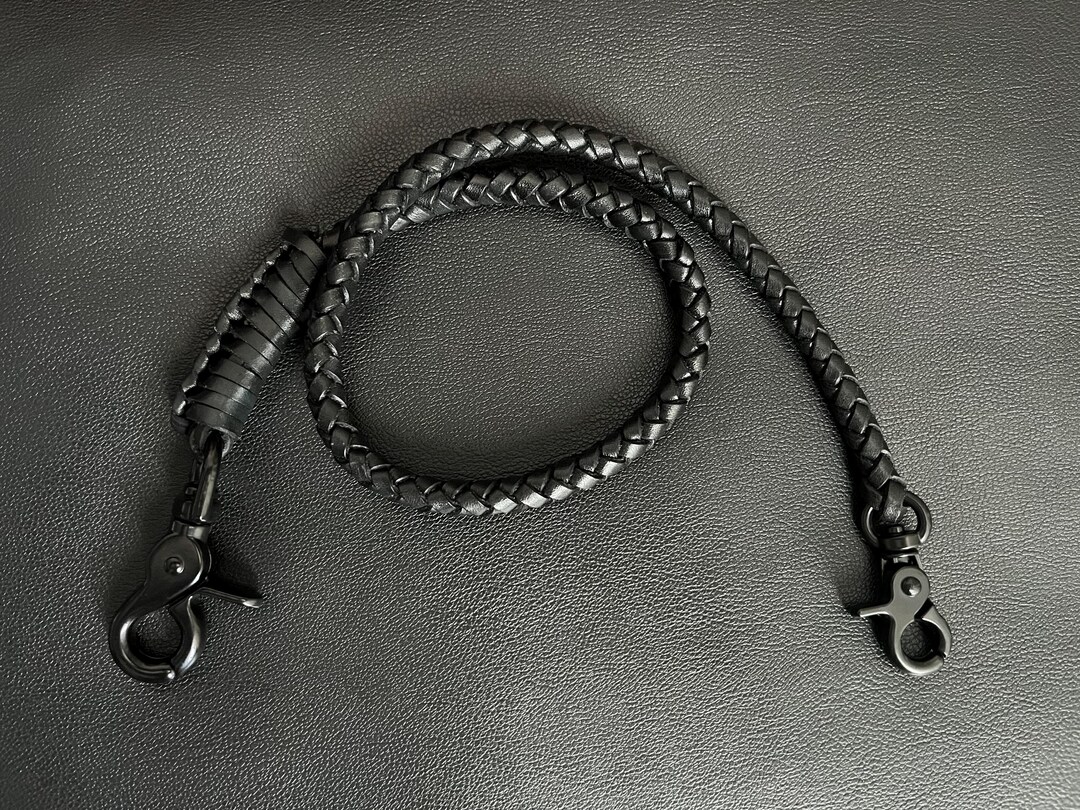 Leather Wallet Chain - Braided Wallet Chain - Leather Wallet Strap ...