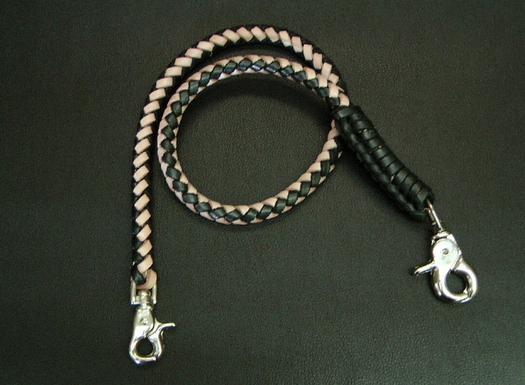 Leather Wallet Chain - Braided Wallet Chain - Leather Wallet Strap ...
