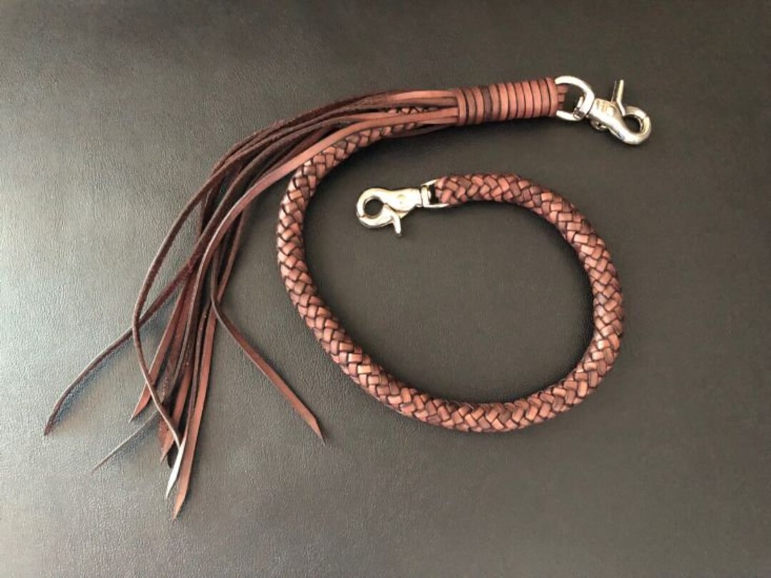 Leather Wallet Chain Braided Wallet Chain Leather Wallet Strap Leather ...