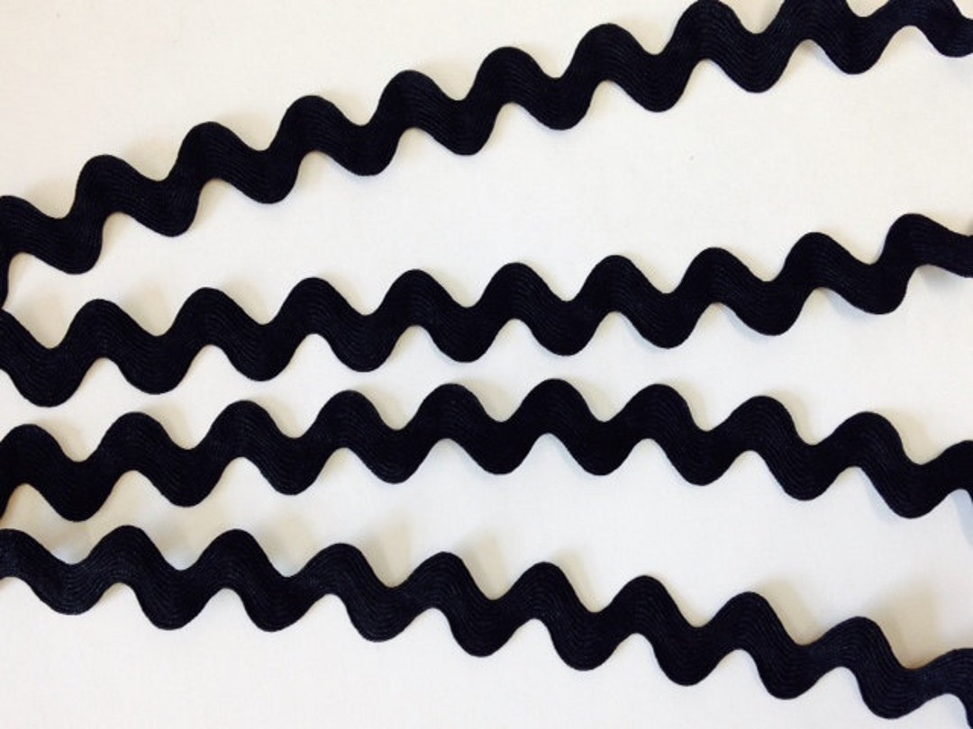 Black Rick Rack, Vintage, .75 Inch Wide, Polyester. Lots of 18 Yards ...