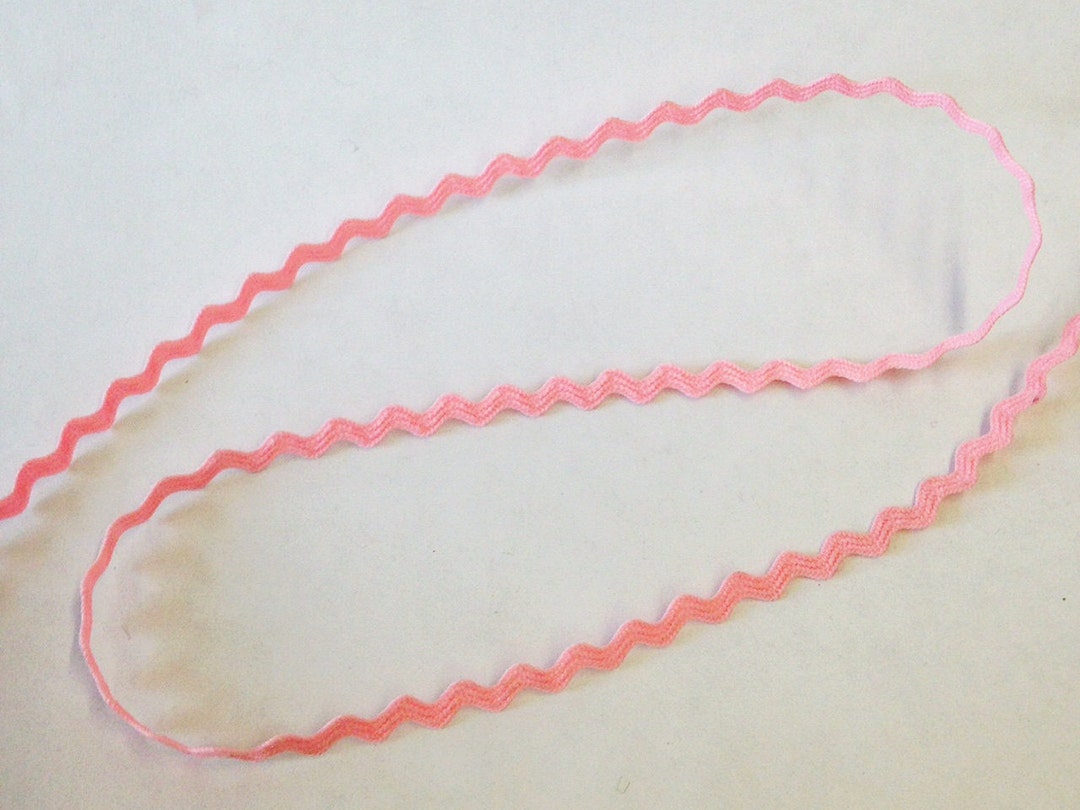 Rose Pink Mini Rick Rack, 3-16th Inch Wide, Vintage, Polyester ...