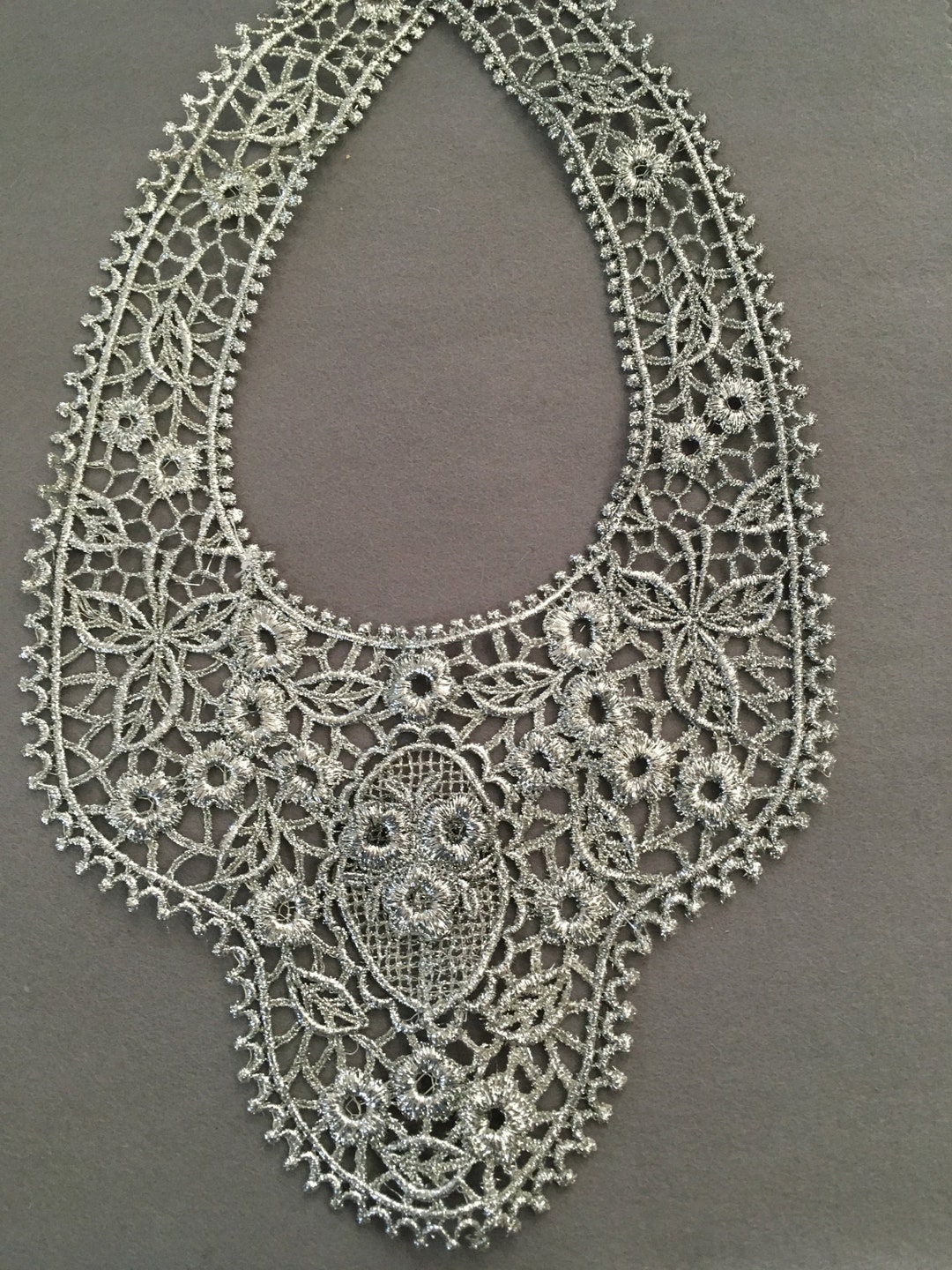 Silver Mylar Lace Collar - Etsy