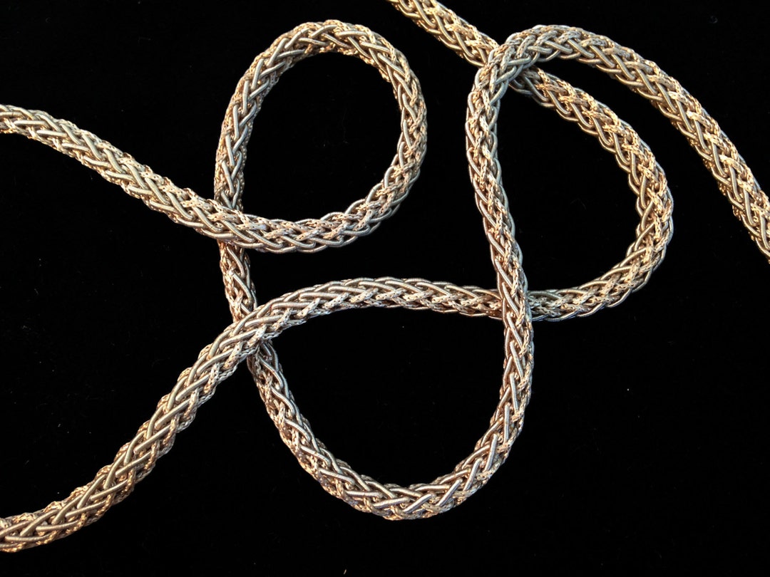 Ecru Braided Cord, Rayon, Chainette and Gimp, Vintage, 3/8 Wide, Lots ...