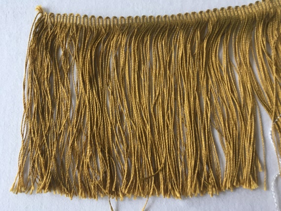 Deep Gold Rayon Fringe 6 Plus Looped Header. Lots of 2 | Etsy