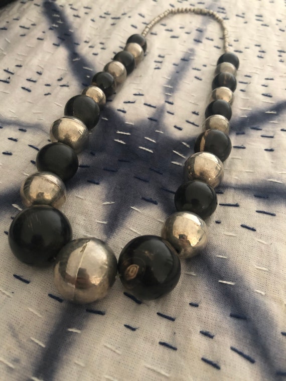 midcentury, Navajo, vintage, wood, bench bead,sterlin… - Gem