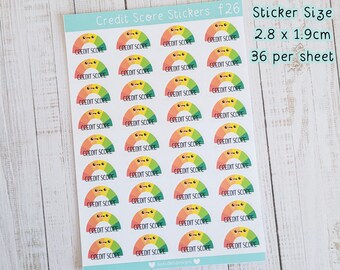 Credit Card Bill Cute Planner Box Stickers CC Bill Reminder - Etsy