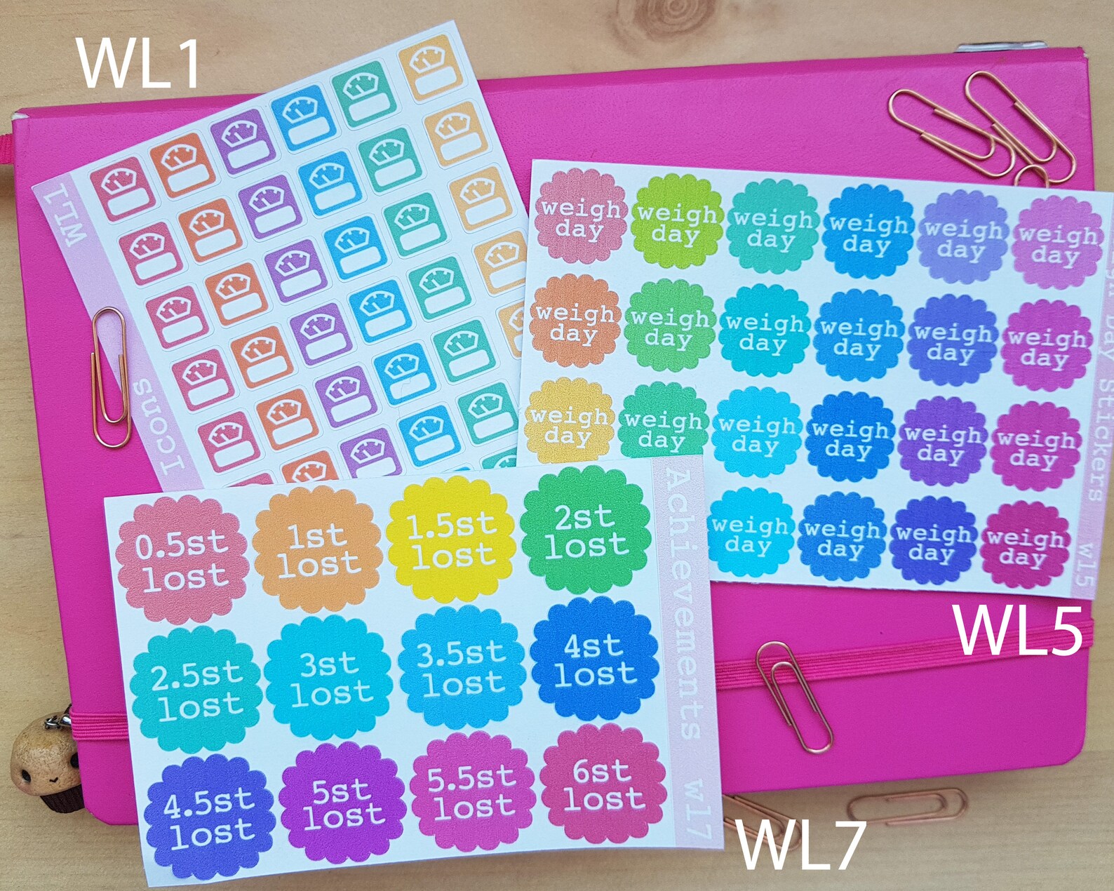 Weight Loss Stickers Planner Diary Bullet Journal - Etsy