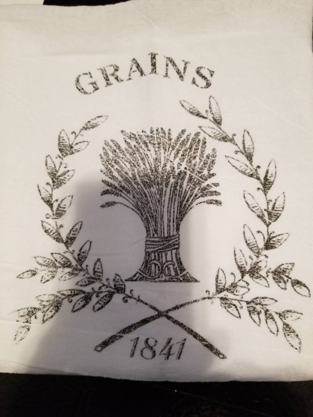 French Country Flour Sack Towel: Vintage Grains Kitchen Decor - Etsy