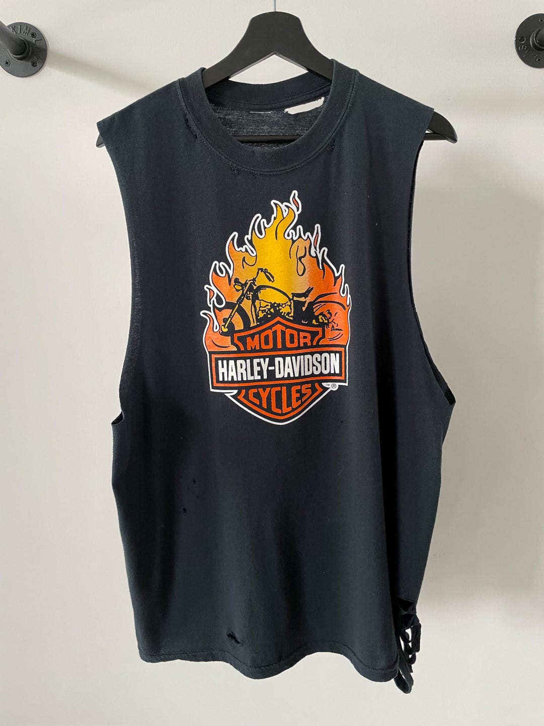 Vintage Harley Davidson Motorcycle Bike Show Wife Beater Sleeveless Top ...