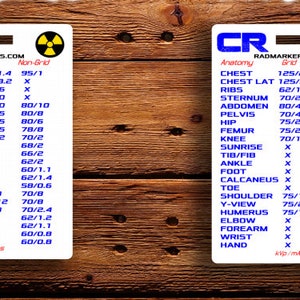 CR / DR ONLY Technique Chart for X-ray Technologist - Etsy