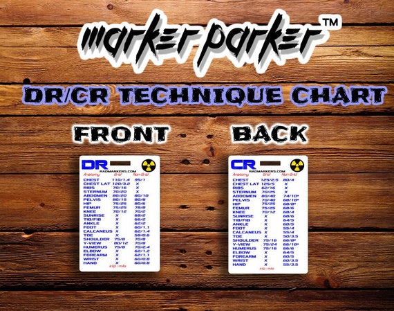 CR / DR ONLY Technique Chart for X-ray Technologist | Etsy