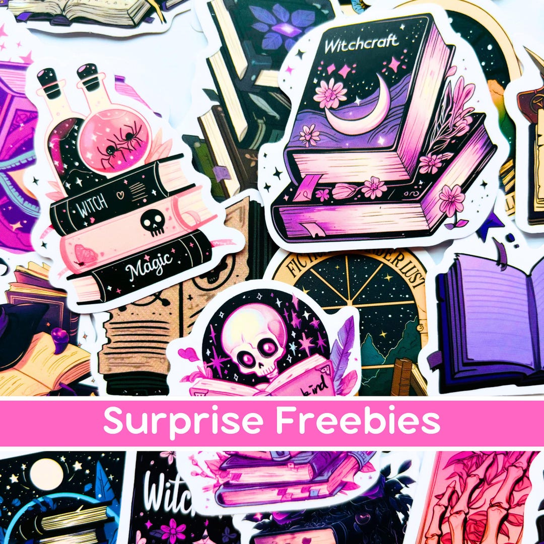 Witchy Book Sticker Pack, Bookish Witch Kindle Stickers, Spell Books ...
