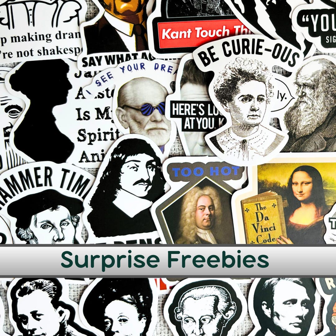 Sarcastic Historical Figure Vinyl Sticker Bundle, Funny Meme ...