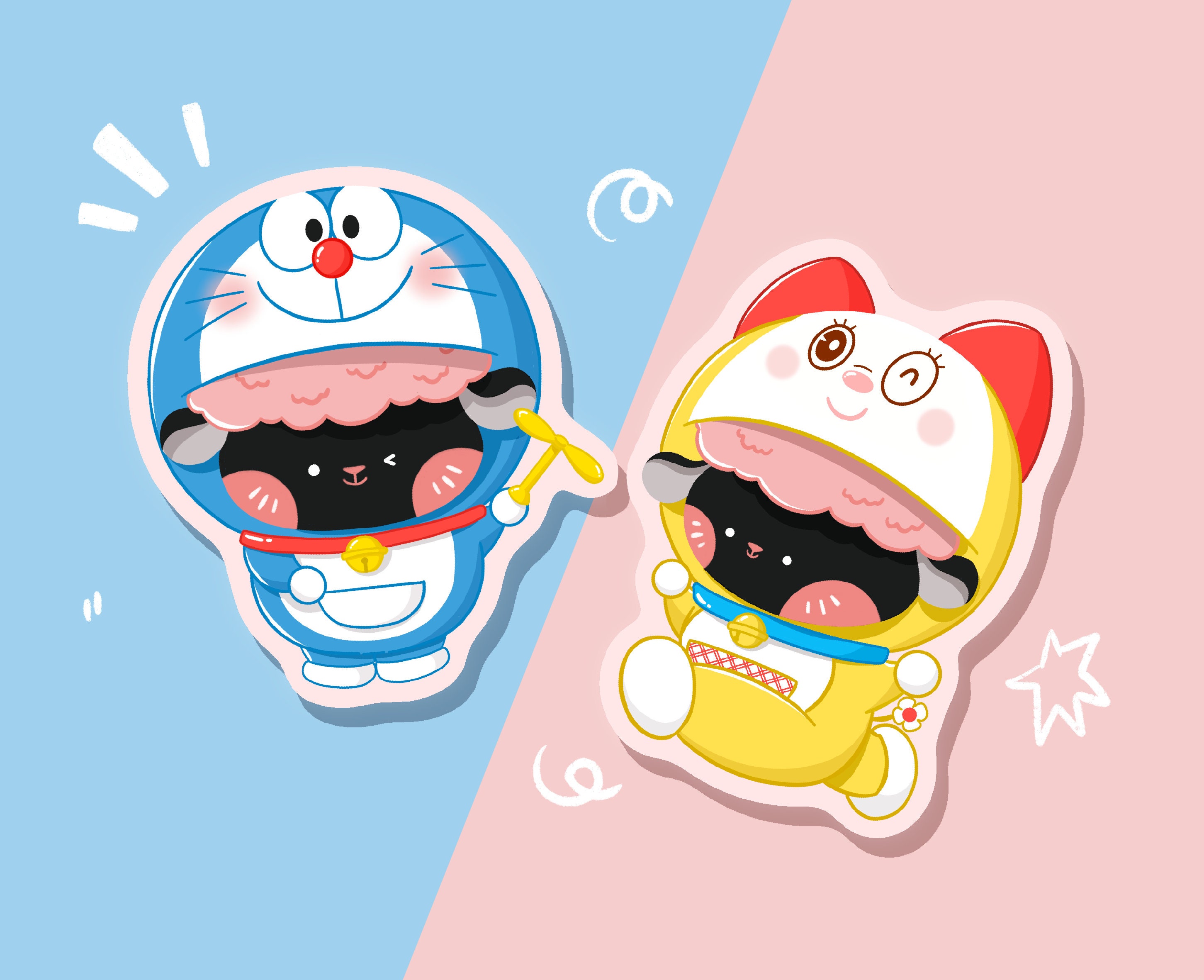 Doraemon Sticker Pack Kawaii Doraemon Sticker Dorami - Etsy Australia