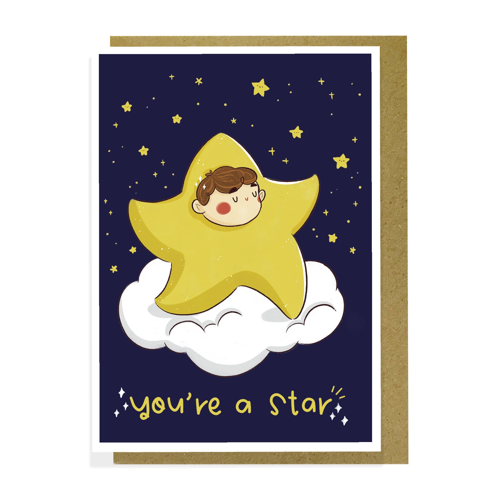 You Are A Star Encouragement Card, Affirmation Card, Friendship Card ...