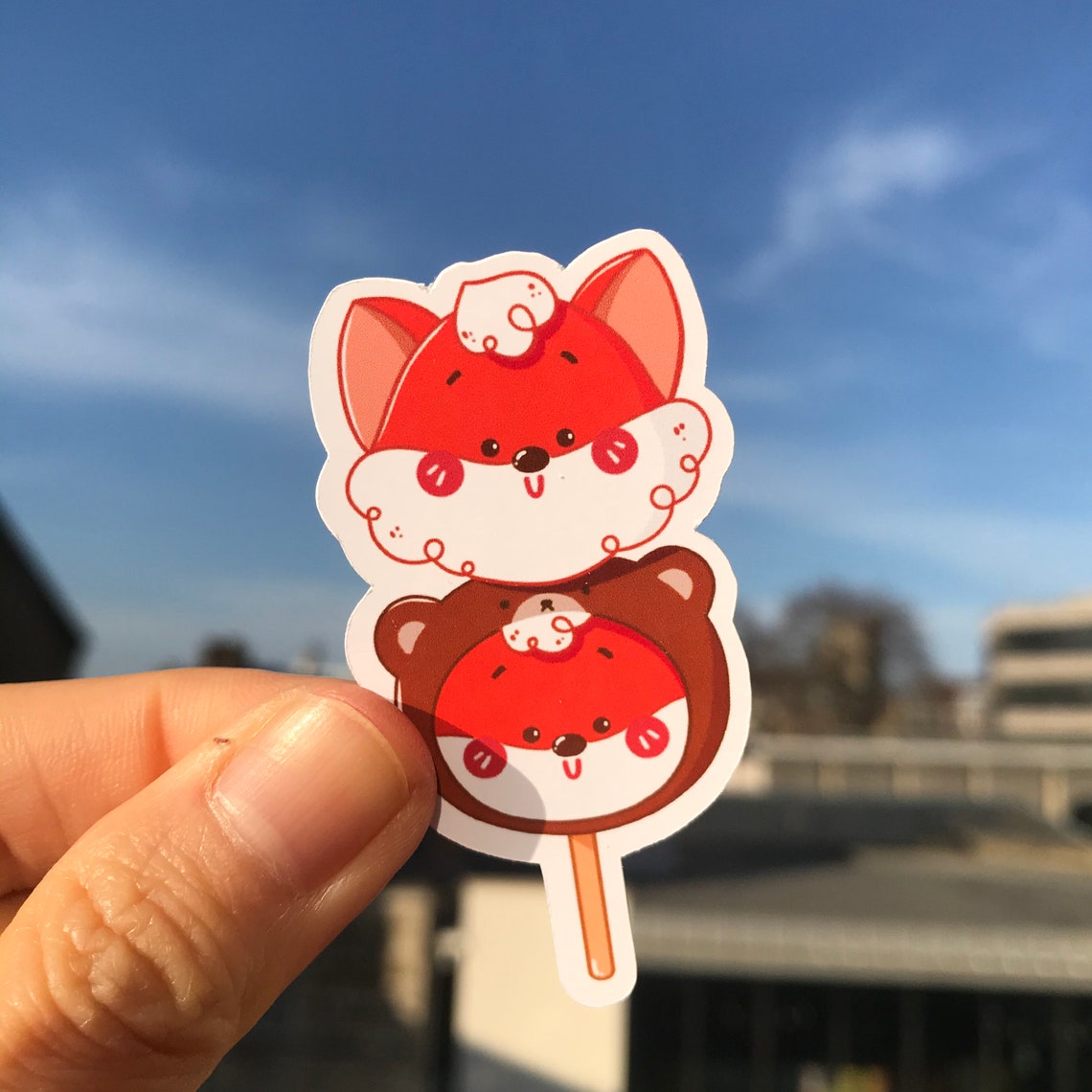 Cute Dango Sticker Kawaii Animal Dango Sticker Kawaii Food | Etsy