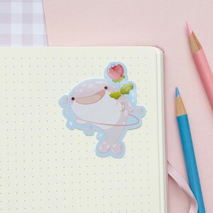 Kawaii Whale Shark Sticker, Cute Shark Whale Sticker, Sea Animal ...