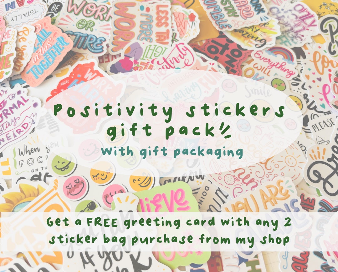Kindness Gift Positivity Sticker Pack Motivational Gift for Kids ...