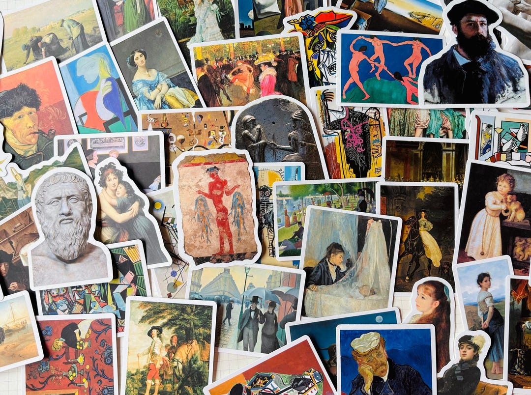 Art Sticker for Laptop Famous Paintings Renaissance Vinyl Stickers Van ...