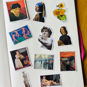 Art Sticker for Laptop Famous Paintings Renaissance Vinyl Stickers Van ...