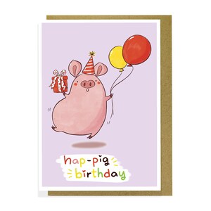 Funny Pig Birthday Card, Personalized Birthday Card, Pig Pun Birthday ...